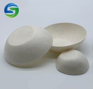 Biodegradable dishes for sauce dipping made from natural corn starch