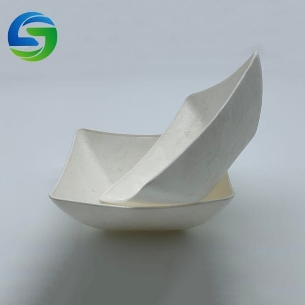 Biodegradable dishes for sauce dipping made from natural corn starch