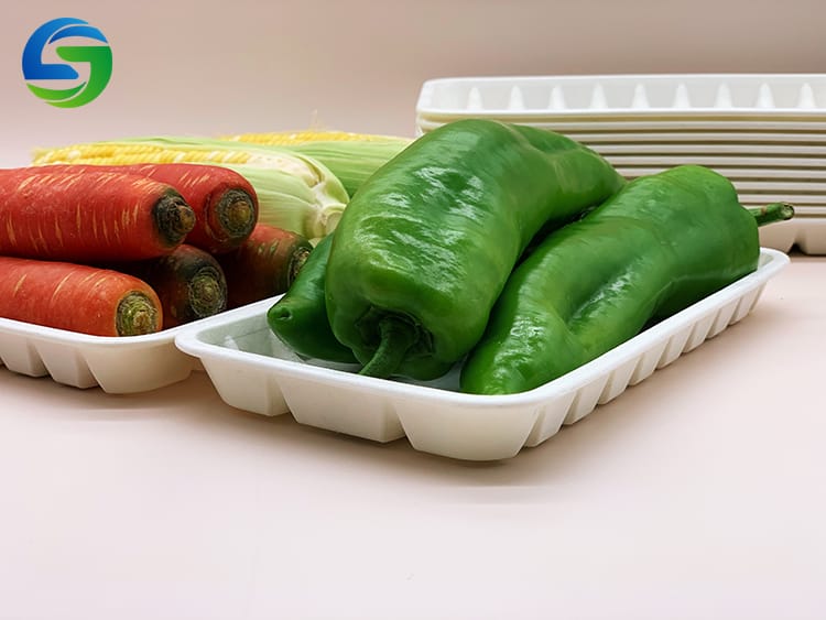 Biodegradable food trays FDA Approved Corn Starch Supermarket trays