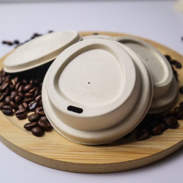 Disposable Biodegradable Bagasse Cup Lids, paper cup lids