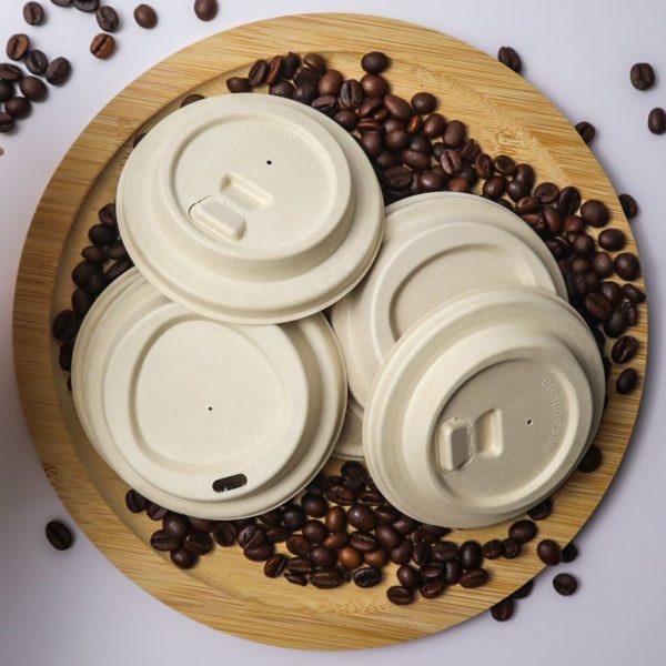 Hot Coffee Lids,Biodegradable Compostable Coffee Paper Cup Sippy Lids