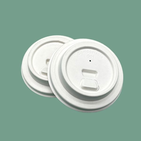 Disposable Pulp Paper Biodegradable Coffee Lids , Hot Coffee Cup Lids