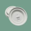 Disposable Pulp Paper Biodegradable Coffee Lids , Hot Coffee Cup Lids