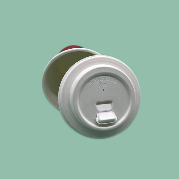 Disposable Pulp Paper Biodegradable Coffee Lids , Hot Coffee Cup Lids
