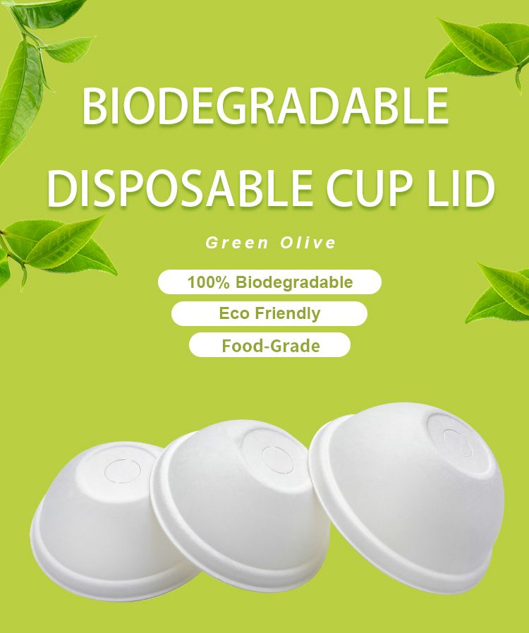 Biodegradable Dome Lids, Sugarcane Bagasse Coffee Lids