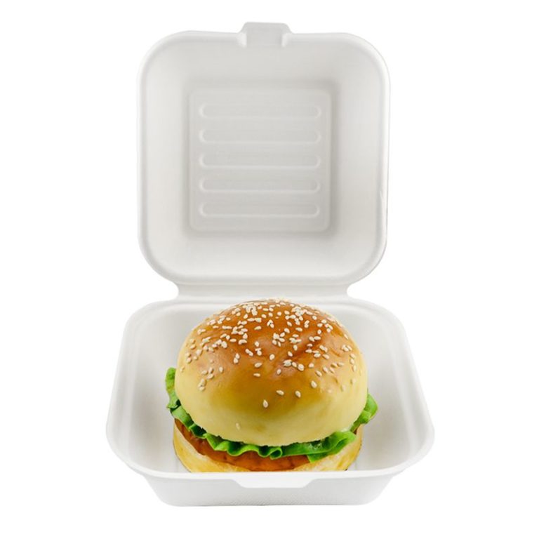 6 inch Hamburger Disposable Container ,Sugarcane Bagasse Container