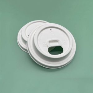 Disposable Pulp Paper Biodegradable Coffee Lids , Hot Coffee Cup Lids