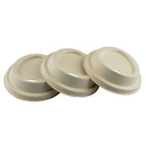 Disposable Pulp Paper Biodegradable Coffee Lids , Hot Coffee Cup Lids