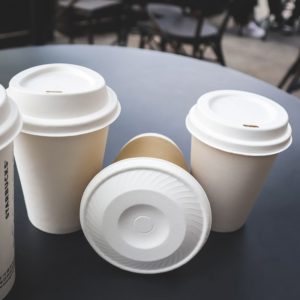 100% Biodegradable Compostable Coffee Paper Cup Dome Lid