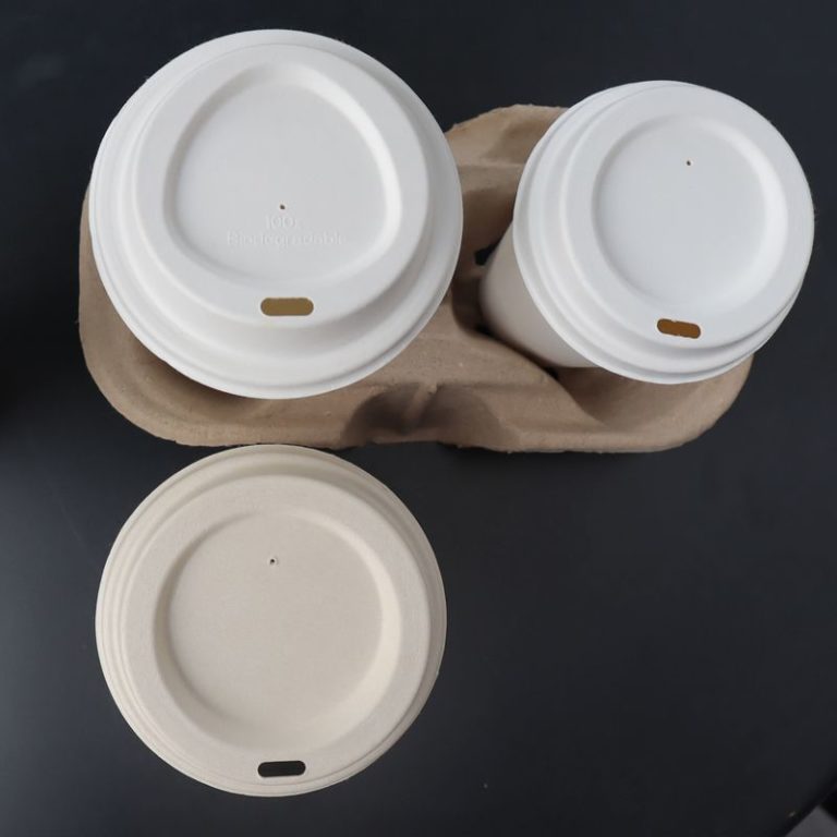 Disposable Biodegradable Bagasse Cup Lids, paper cup lids